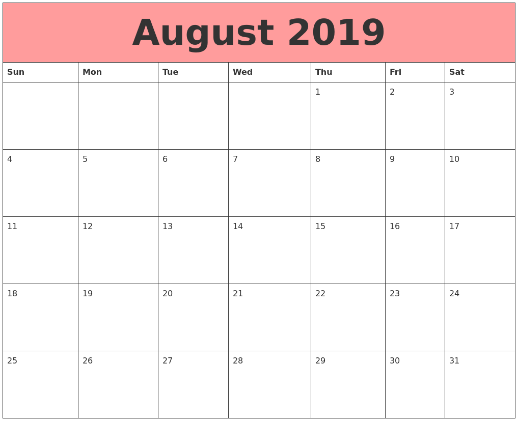 August 2019 Calendars That Work august-2019-calendars-that-work