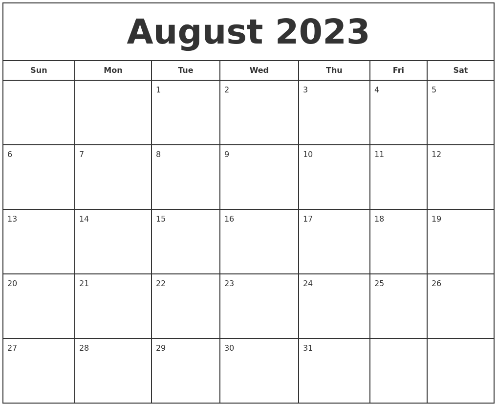 May 2023 Calendar Printable