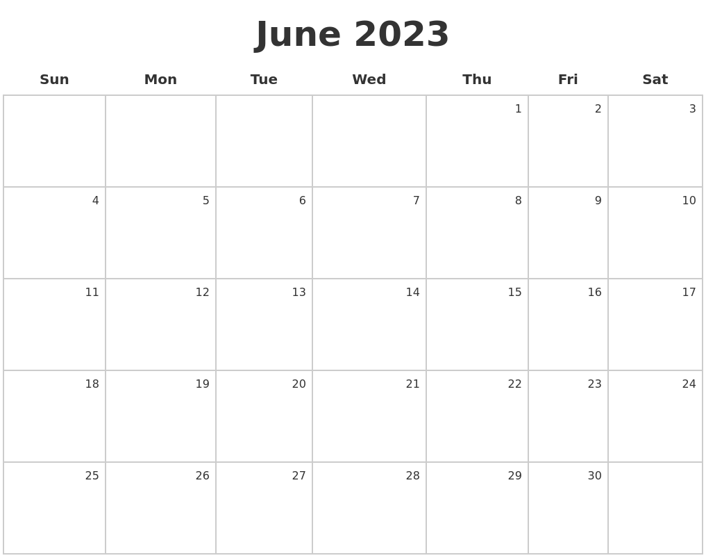 May 2023 Calendar Maker