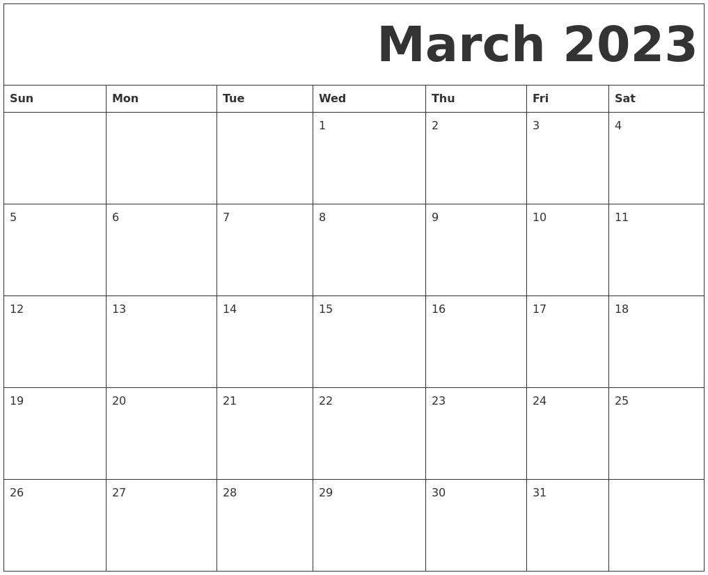 July 2023 Blank Calendar